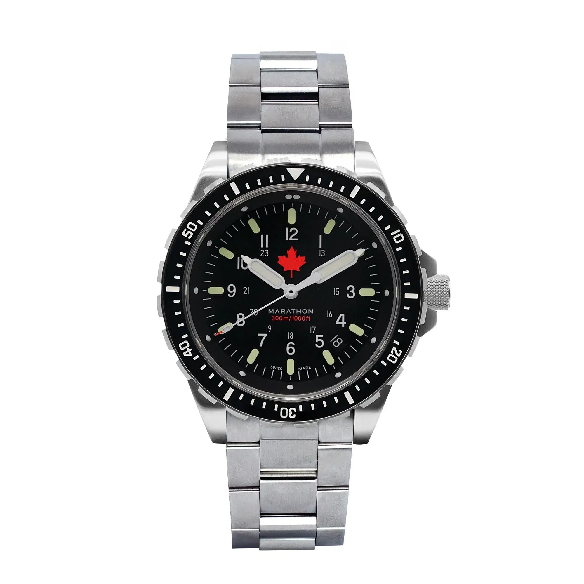 MARATHON 46mm Red Maple Leaf Jumbo Diver JSAR Quarz - WW194018SS ...